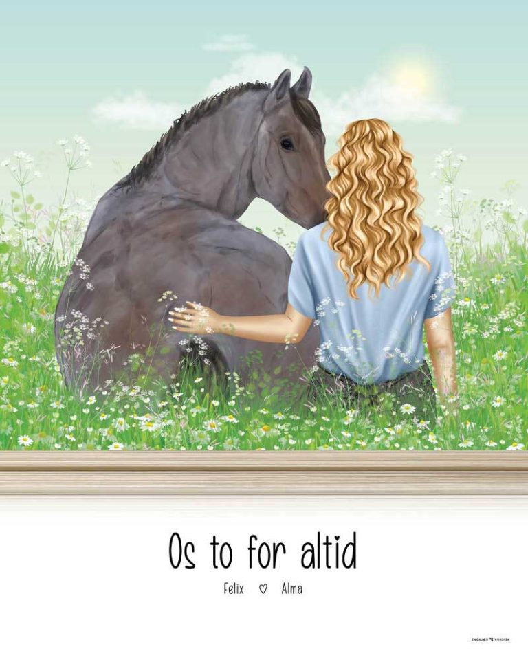 Design-Selv Plakat: Person & Hest #6 - Engkjær Nordisk